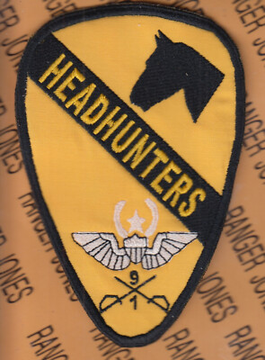 US Army 1st Sq 9th Air Cav HEADHUNTERS 1st Cavalry Division ~5" patch c ...