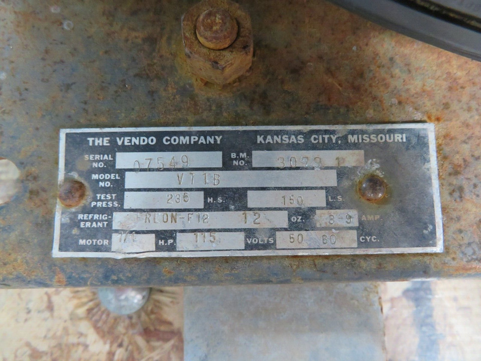 Vendo Vintage Model 71B Refrigeration System for Coca Cola machine | eBay
