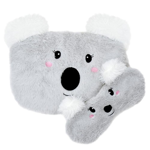 A2Z Warm Winter Koala Hot Water Bottle Cute Plush Matching Eye Mask ...