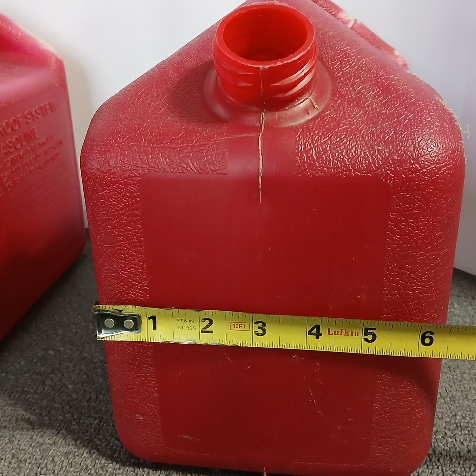 Gas Can 2 Gallon Lot Of 2 Red Spill Proof Fuel Container Portable Jug ...