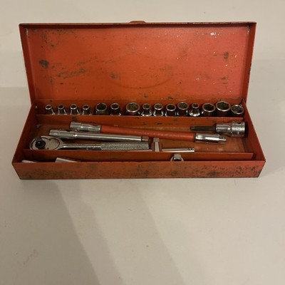 Britool Vintage Small Socket Set Metal Tin Case Made In England Rare ...