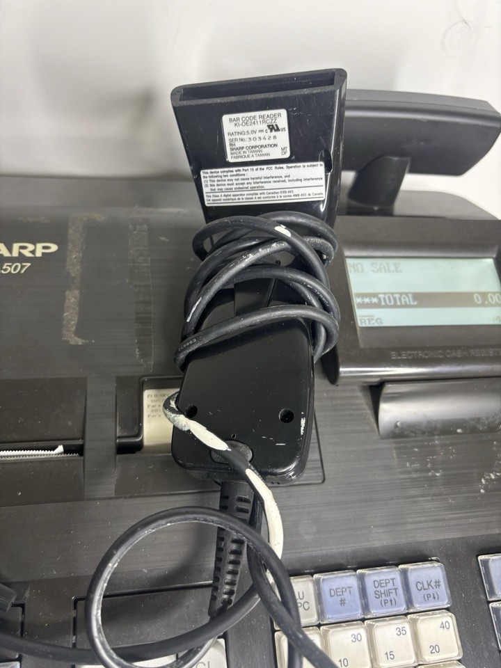 Sharp XE-A507 Cash Register w/ Barcode Scanner & Pair of Drawer Keys ...