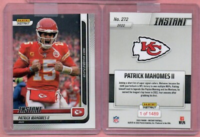 Patrick Mahomes II 2022 Panini Instant Most Valuable Player #272 Chiefs ...