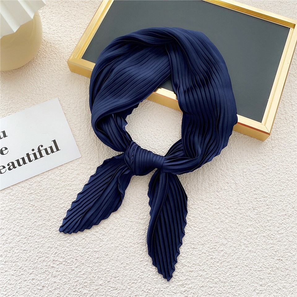Women Square Silk Scarf Skinny Ribbon Head Neck Satin Foulard Scarf ...