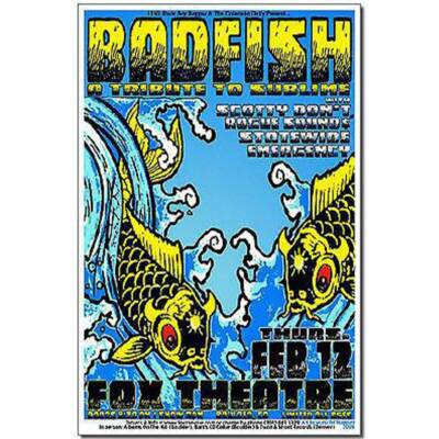 BADFISH POSTER 11x17 A TRIBUTE TO SUBLIME, ORIGINAL CONCERT HANDBILL ...
