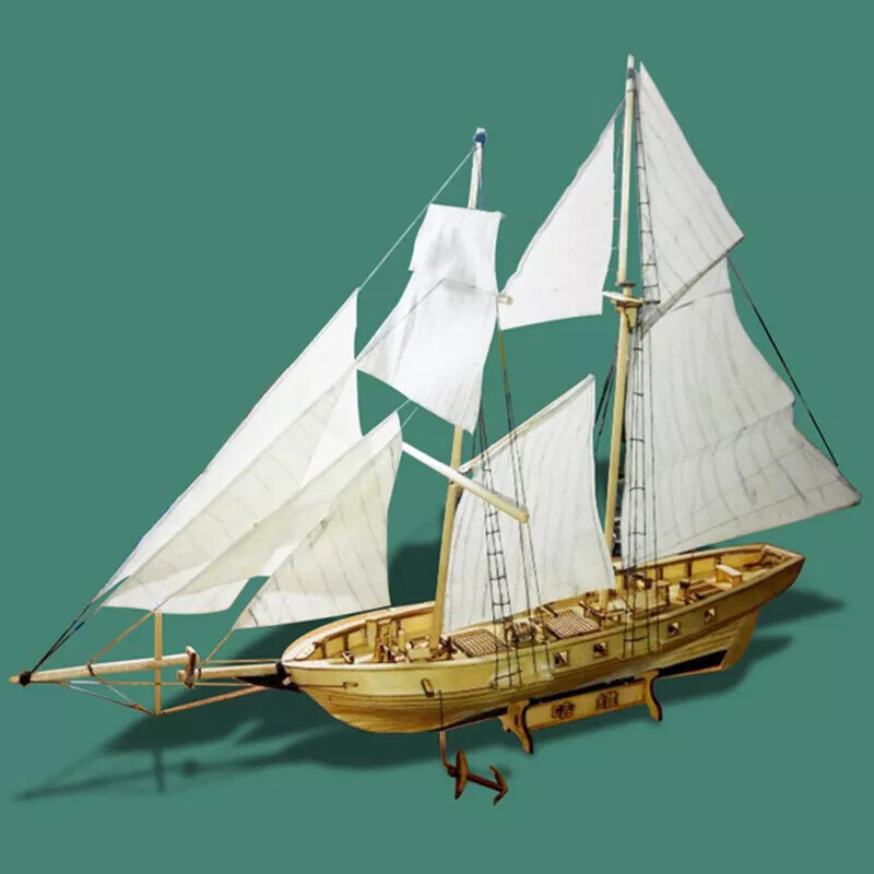 Halcon Wooden Sailing Boat Model DIY Kit Ship Assembly Decoration Gift ...