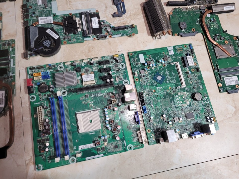 Lot 8x Mixed Brand Laptop Motherboards For Parts Desktop Dell Asus Hp ...