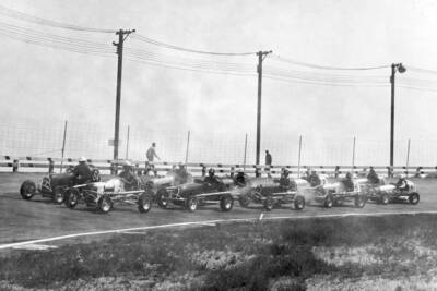 Islip Speedway Midget Car Racing 1948 Motor Racing Old Photo | eBay