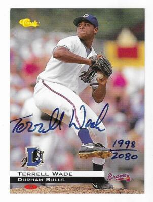Terrell Wade 1994 CLASSIC MINOR LEAGUE BASEBALL AUTOGRAPH CARD Braves ...