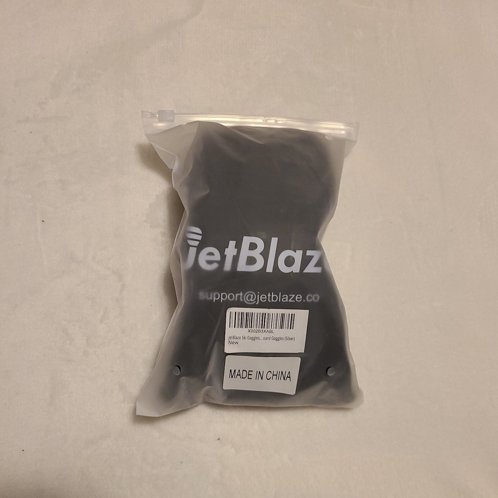 Jet Blaze Ski Snowboarding Goggles Silver New With Soft Black Fabric ...