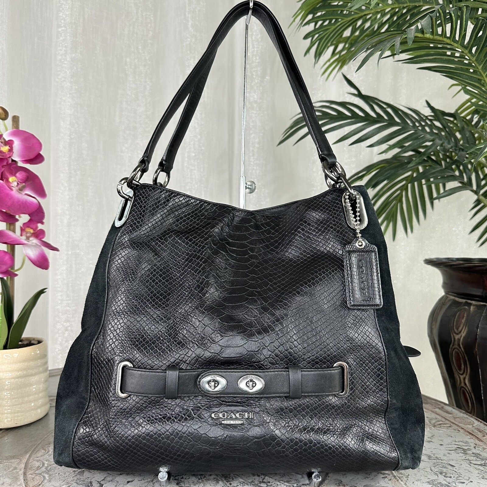 COACH BLAKE SHOULDER BAG IN EXOTIC EMBOSSED LEATHER F… - Gem