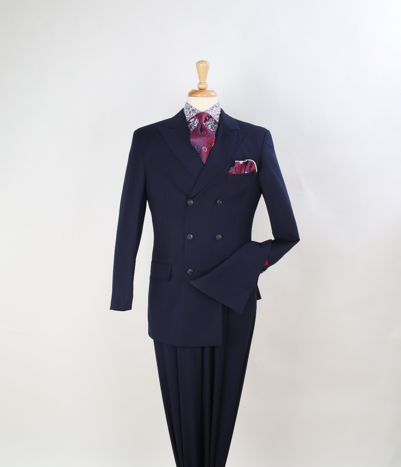 Apollo King Men's 2pc Double Breasted Fashion Suit - Semi Wide Leg ...