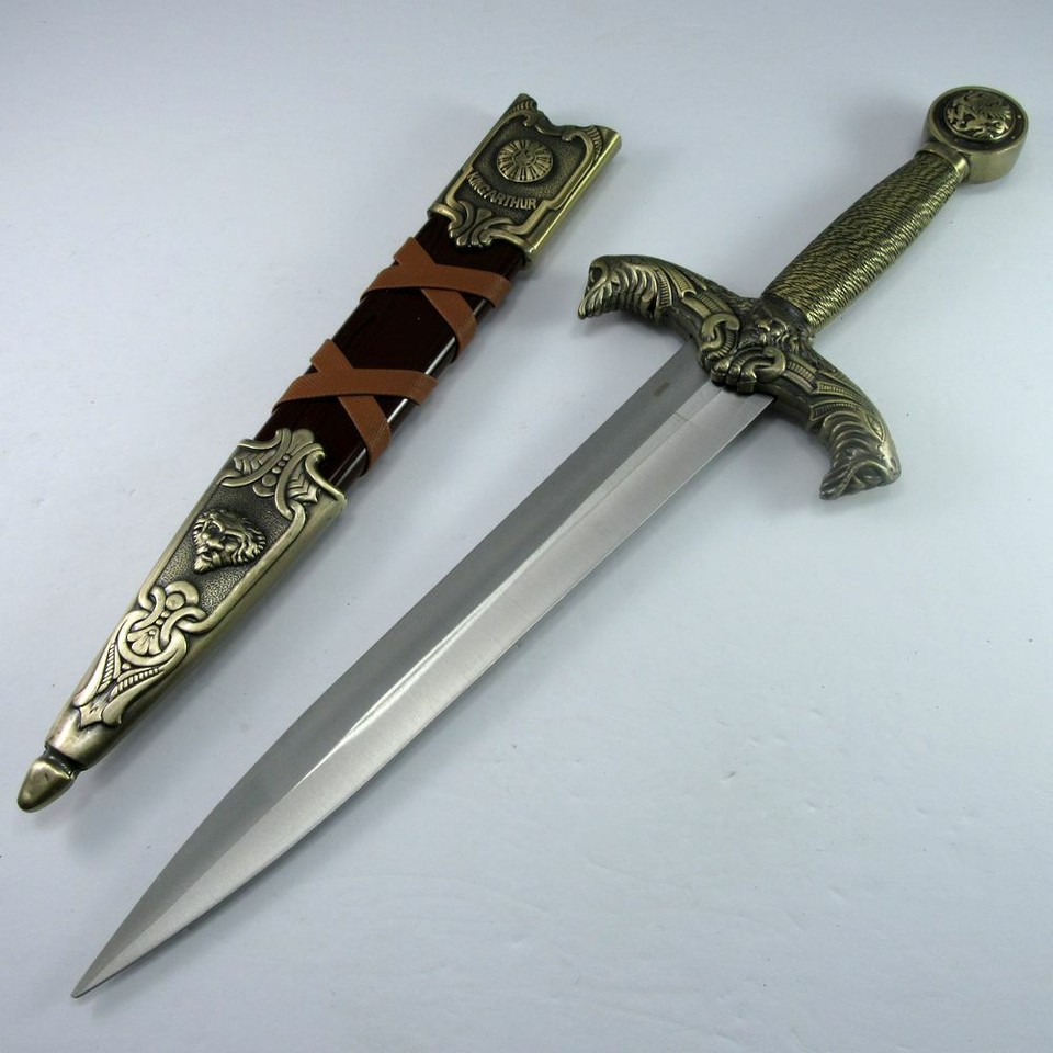 FIXED-BLADE DAGGER | Medieval King Arthur Knight Knife Costume Prop ...