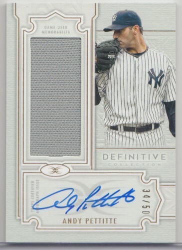2020 TOPPS DEFINITIVE COLLECTION ANDY PETTITTE AUTO AUTOGRAPH JERSEY 34 ...