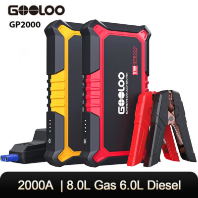 GOOLOO New GP2000 Jump Starter 2000A Car Starter Battery Pack Jumper ...