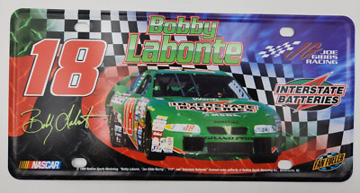 Bobby Labonte Metal License Plate NASCAR #18 Fan Fueler | eBay