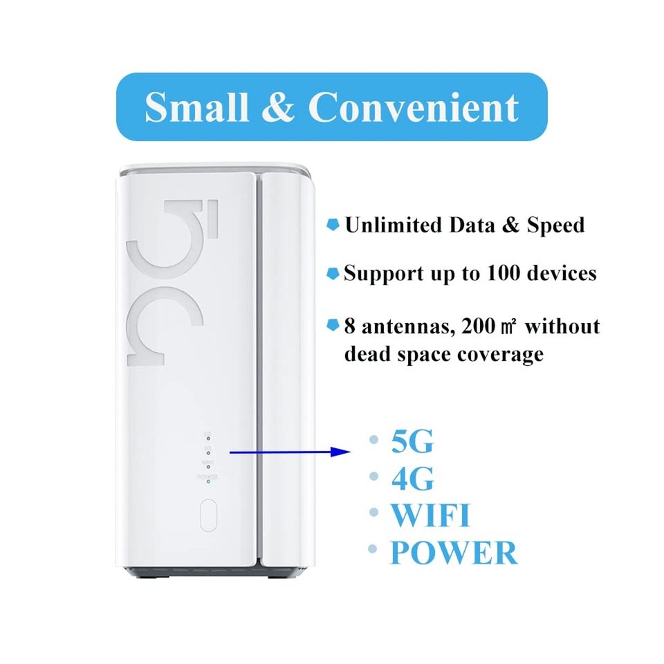 UOTEK 5G CPE Router with SIM Card Slot, NSA SA WiFi 6 5G Router Dual ...