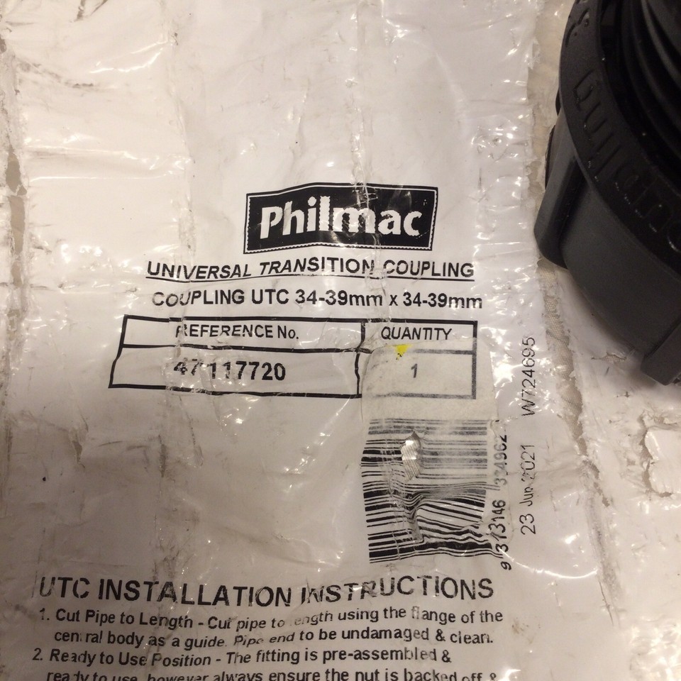 Philmac Universal Transition Coupler 34-39mm 47117720 | eBay