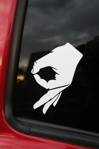 Made You Look Hand Gesture Die-Cut Sticker | Set of 2 | Size 3.5"x5.25 ...