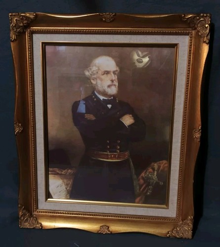 Framed Civil War General Robert E. Lee Portrait | eBay