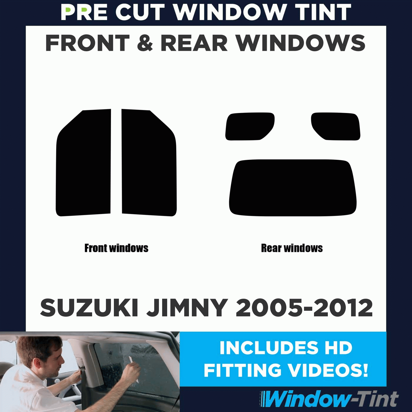 For Suzuki Jimny 2005-12 Full Pre Cut Window Tint Kit Front & Rear ...