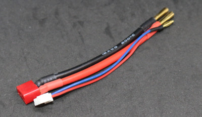 Deans Female T-Plug to 4mm Male Connector LiPo Battery Lead Wire JST-XH ...