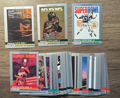 1990 Pro Set NFL Super Bowl Collectible Cards 1-24 - Choose Your Card ...