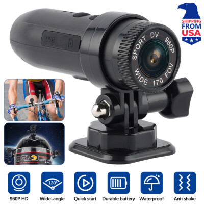 Mini HD 1080P Sports Camera DVR DV Motor Bike Motor Cycle Action Helmet ...