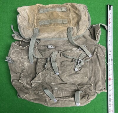 US Army Canvas Backpack Rucksack Field Pack Vintage Authentic Military ...