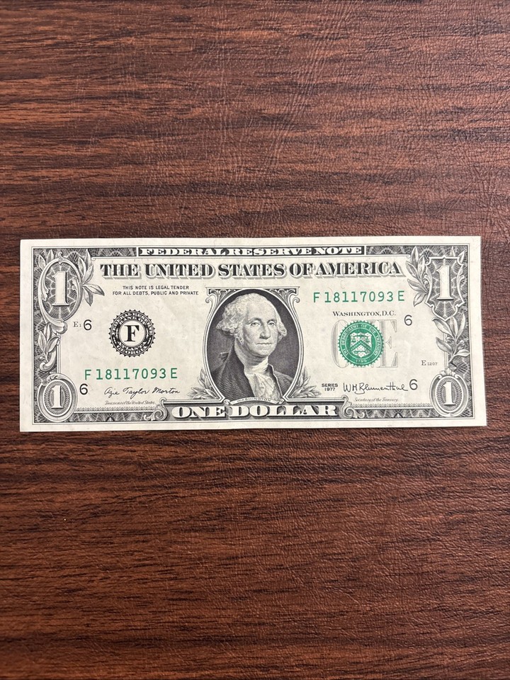 Misprint Error $1 One Dollar Bill 1977 Series ~Rare~ | eBay