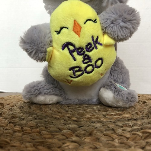 DAN DEE Peek-a-Boo Bunny Rabbit Animated Plush Talking Easter Gray ...