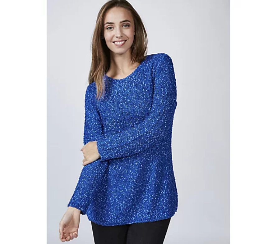 Michele Hope Boucle Knit Scoop Neck Jumper Size 10/12 Cream BNWT | eBay UK