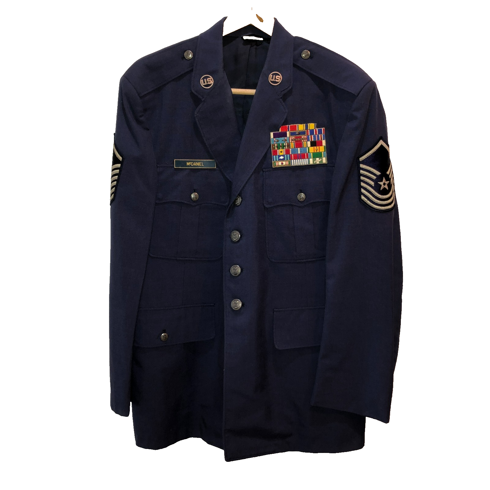 VTG US Air Force USAF Mens Size 46R Navy Blue Dress Jacket Suit Uniform ...