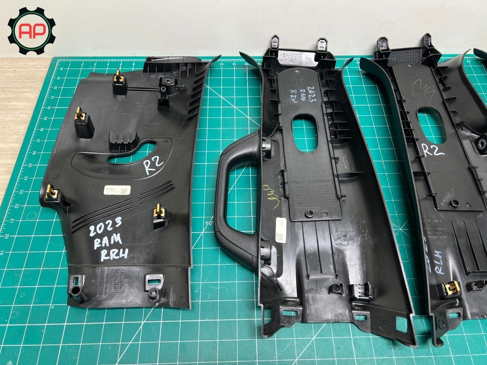 23-26 DODGE RAM 1500 LEFT & RIGHT C & B PILLAR TRIM SET OF 4 ITEM BLACK ...