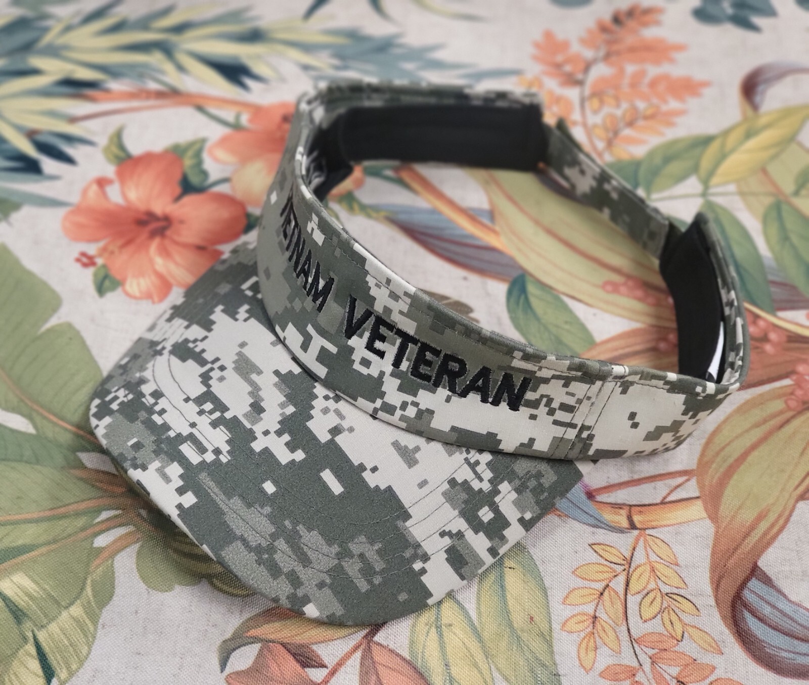 Vietnam veteran embroidered digital camouflage sun visor hat | eBay