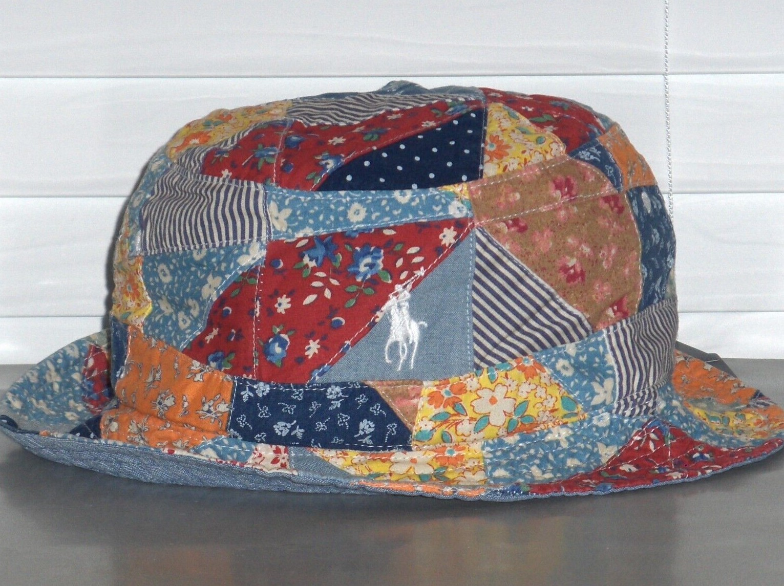 POLO RALPH LAUREN Men's Cotton Patchwork Pony Bucket Hat Cap Lid, NWT ...