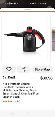 Dirt Devil Handheld Steamer Corded WD21010 (OB) | eBay