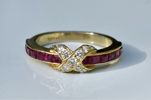 2Ct Princess Cut Lab-Created Ruby Engagement Wedding Ring 14K Yellow ...