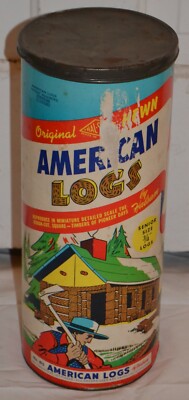 Vintage American Logs Hal-Sam Original Hewn Senior Size 3/4" Wood Set ...
