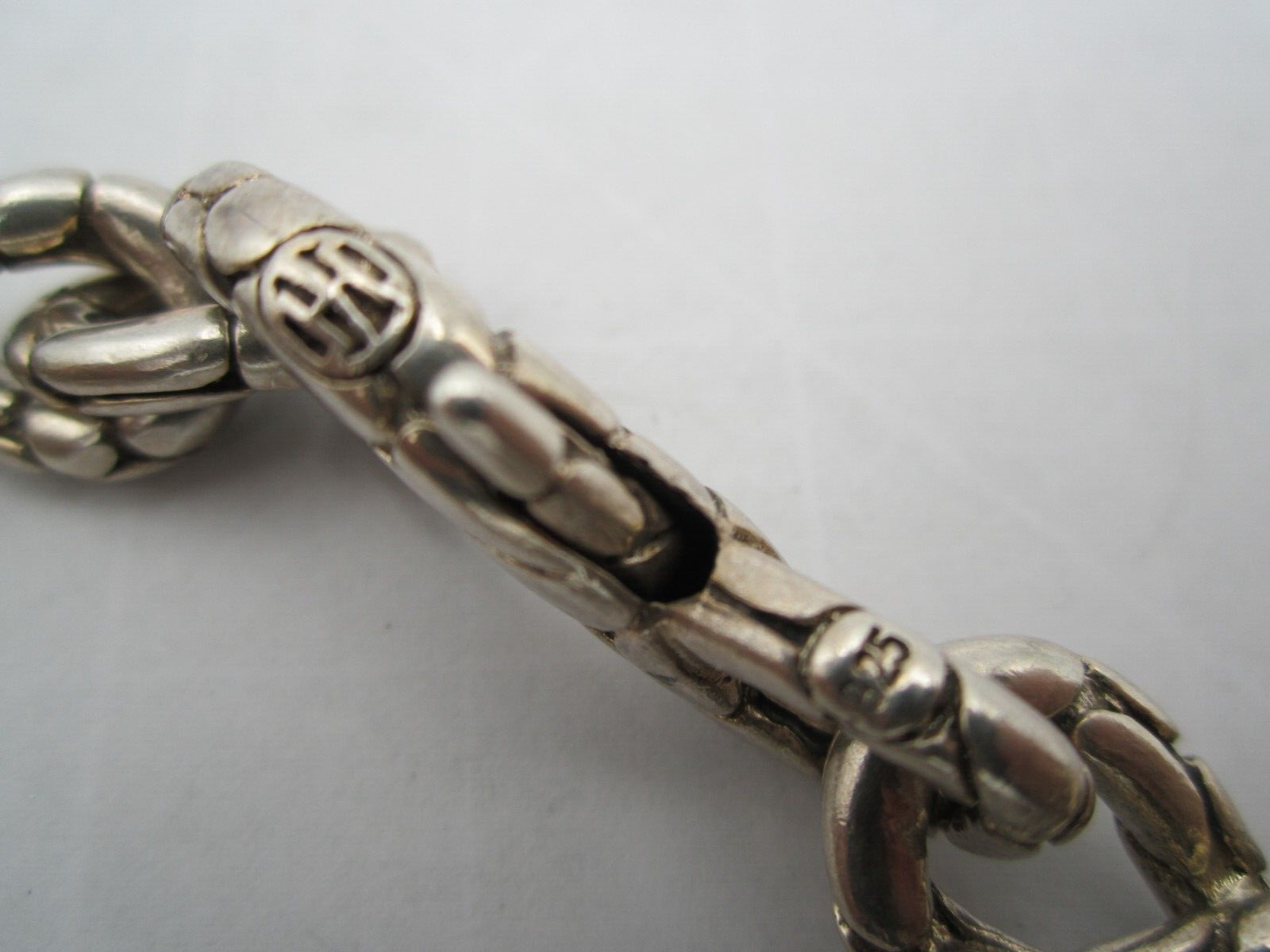 AUTHENTIC John Hardy Kali Pebble BRACELET Sterling Silver INFINITY LINK ...