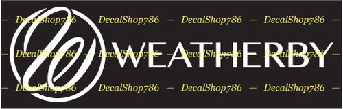 Weatherby Firearms - Hunting/Outdoor Sports - Vinyl Die-Cut Peel N ...
