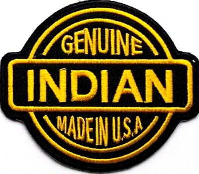 GENUINE INDIAN MADE IN USA NATIVE MOTORCYCLE VEST IRON ON PATCH Q-6 | eBay