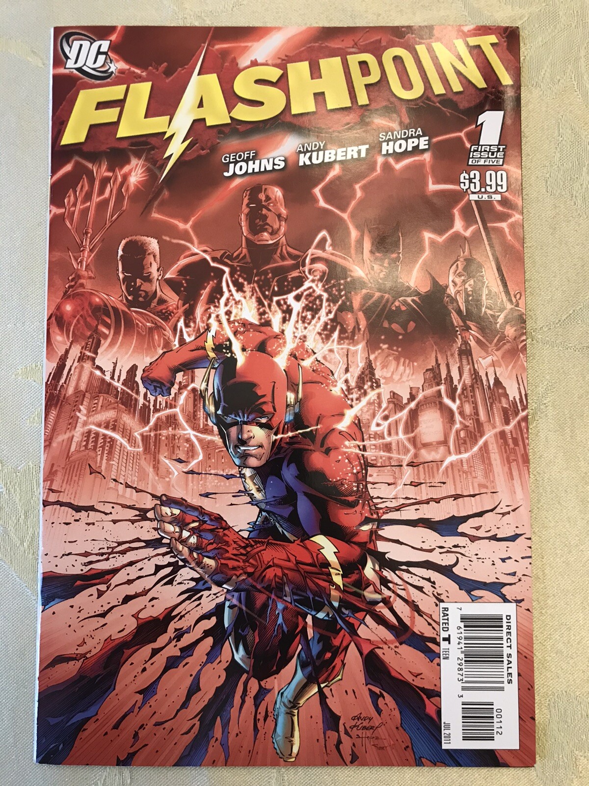 FLASHPOINT #1 RARE RED Cover 2nd PRINT DC FLASH Justice League BATMAN ...
