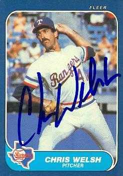 Chris Welsh autographed Baseball Card (Texas Rangers) 1986 Fleer #576 ...