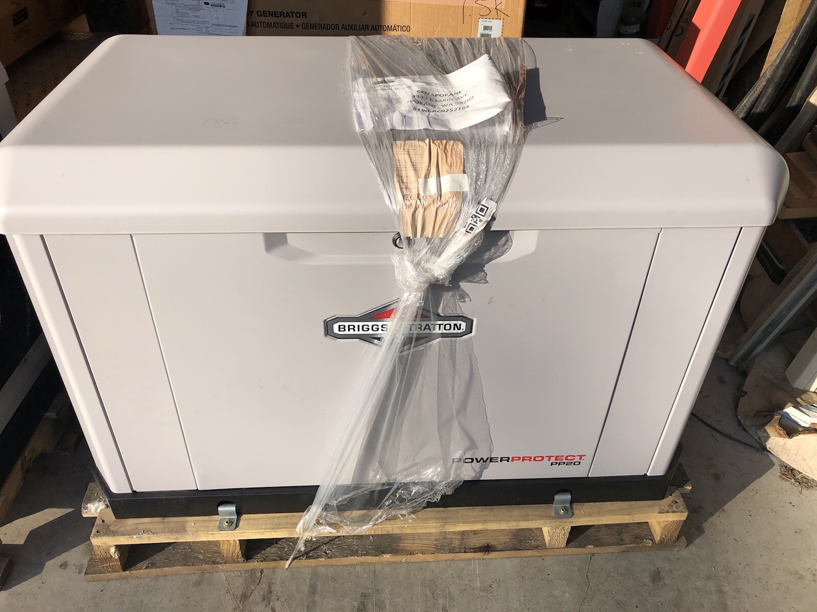 BRIGGS AND STRATTON POWER PROTECT GENERATER NEW 20 KW STANDBY GENERATOR ...