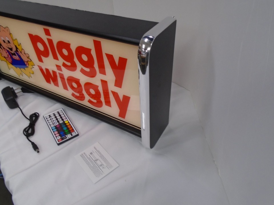 Piggly Wiggly LED Display lighted sign lightbox Wall Hanging Light | eBay