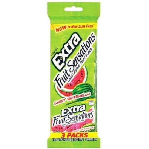 Extra Sweet Watermelon Sugar Free Gum 3 Pack | eBay
