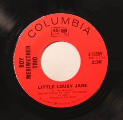 Jazz 45 Roy Meriwether Trio - Little Lousy Jane / Soup And Onions On ...