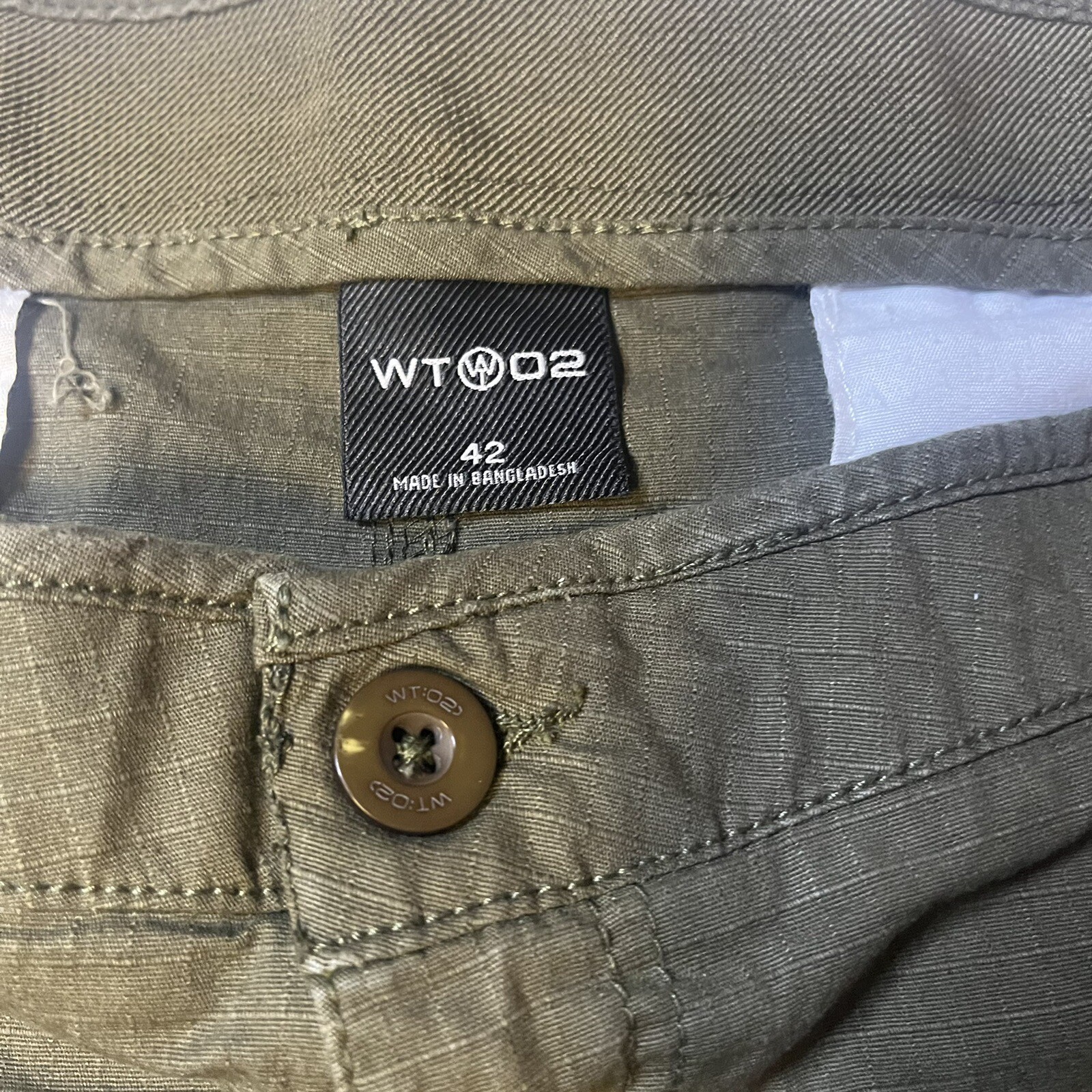 WT02 NEW YORK Mens 42 Army Green Cargo Utility Shorts Slim Straight 100% Cotton | eBay