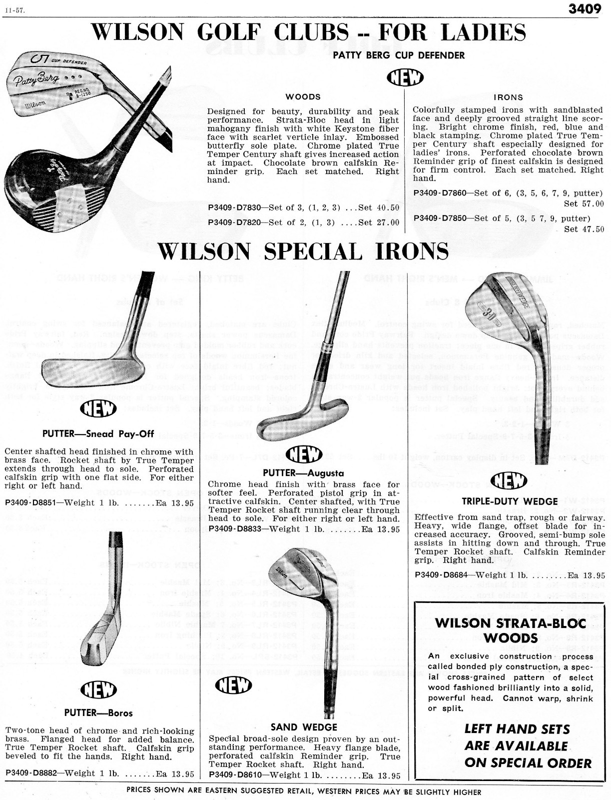 1958 Print Ad of Wilson Golf Clubs for Ladies Patty Berg Cup Defender ...